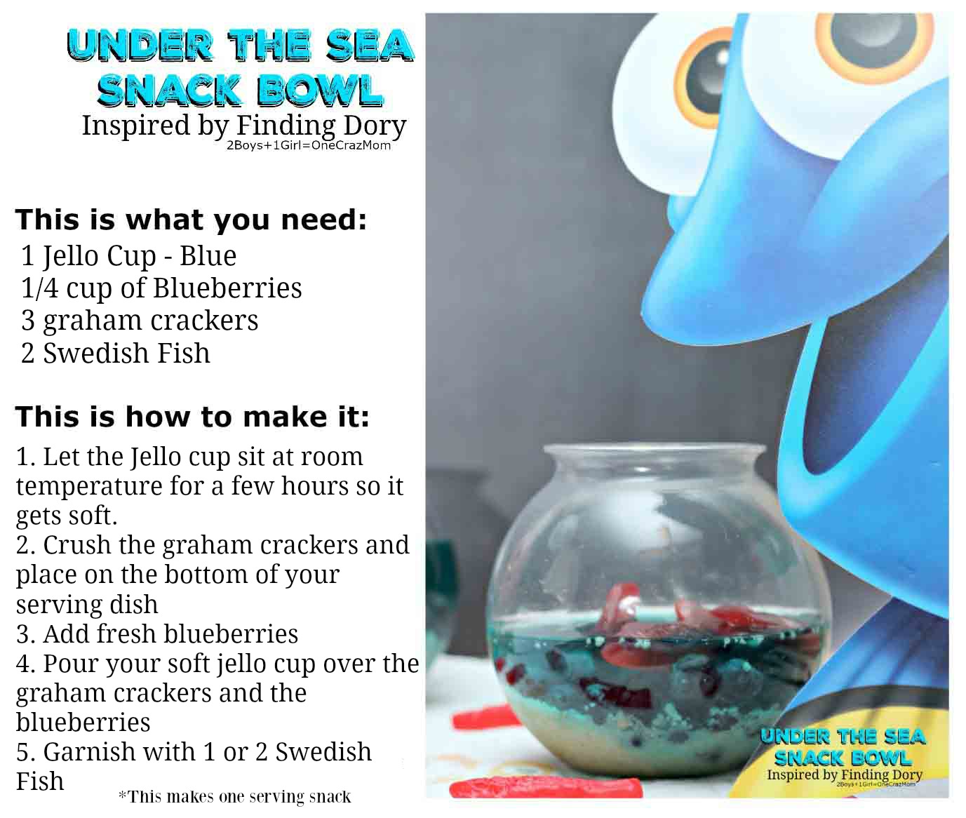Finding Dory Inspired Under the Sea Snack Bowl